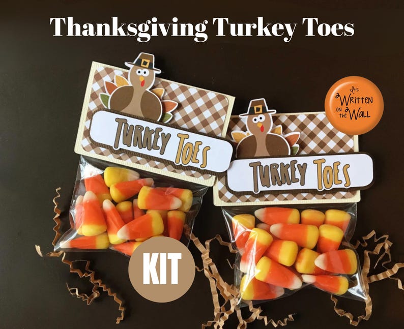 KIT Thanksgiving Treat Turkey Toes Treat Bag Co-worker Office Treats ...