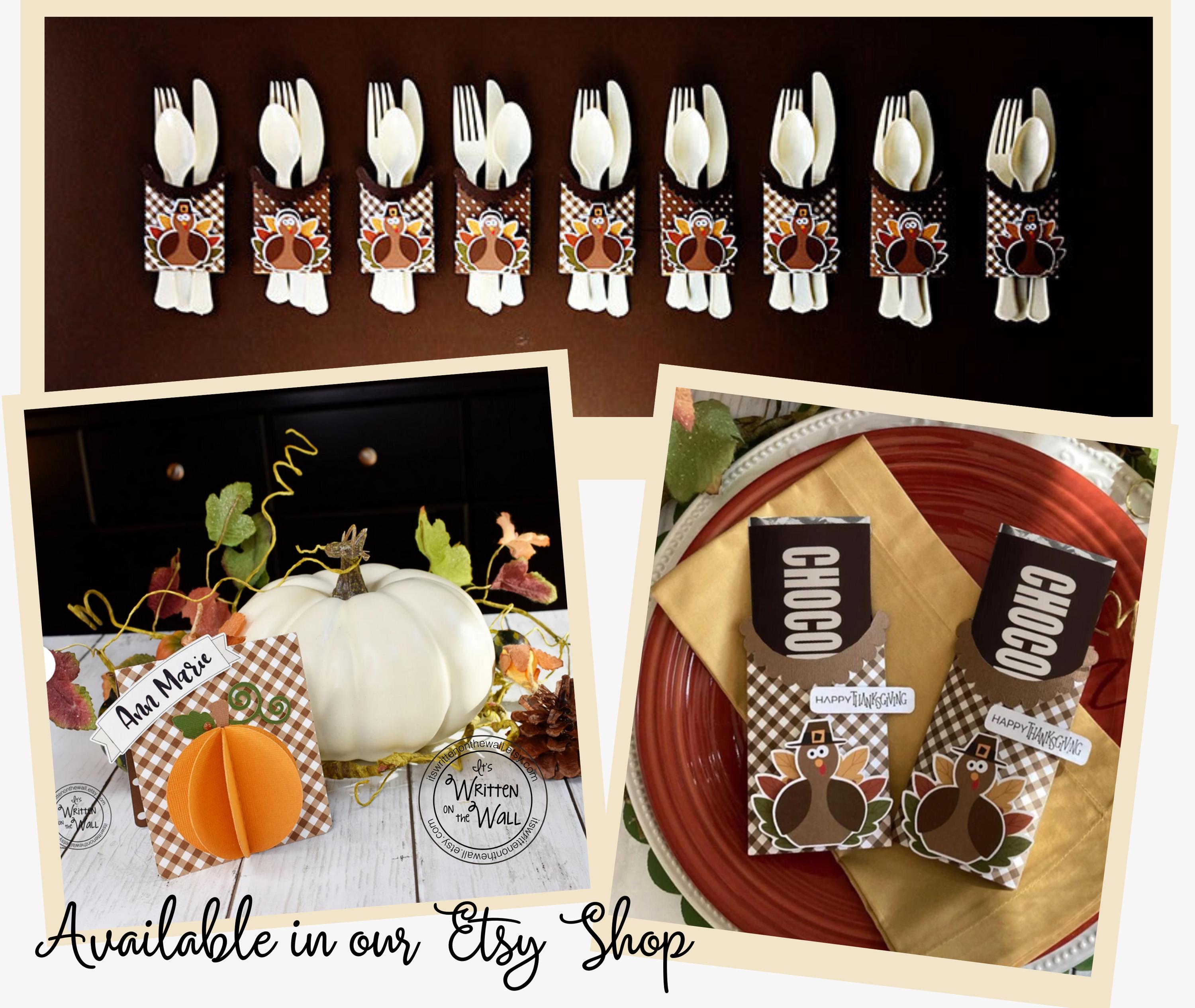 KIT Thanksgiving Chocolate, Pumpkin Candy Bar Wrapper: Table Decor ...
