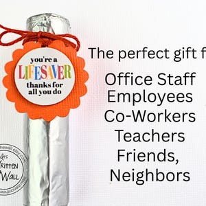 PRE-MADE You're a Lifesaver Tag/employee Appreciation /volunteers ...