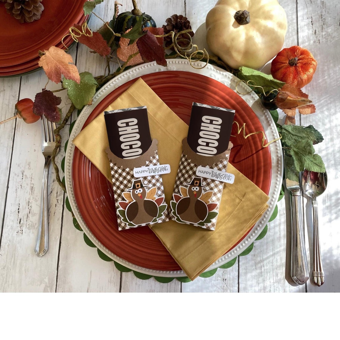 Kit Thanksgiving Turkey Candy Bar Wrappers, Wrap, Table Decor, Place ...