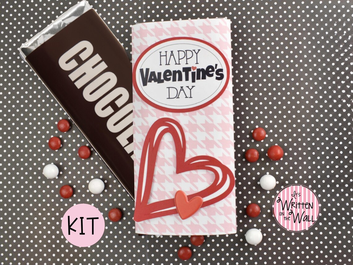 KIT Valentines Day Candy Card / Party Favor /wrappers /employee Gift ...
