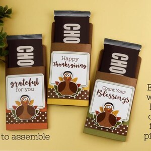 Kit Thanksgiving Candy Bar Wrappers, Place Setting, Table Decor, Co ...