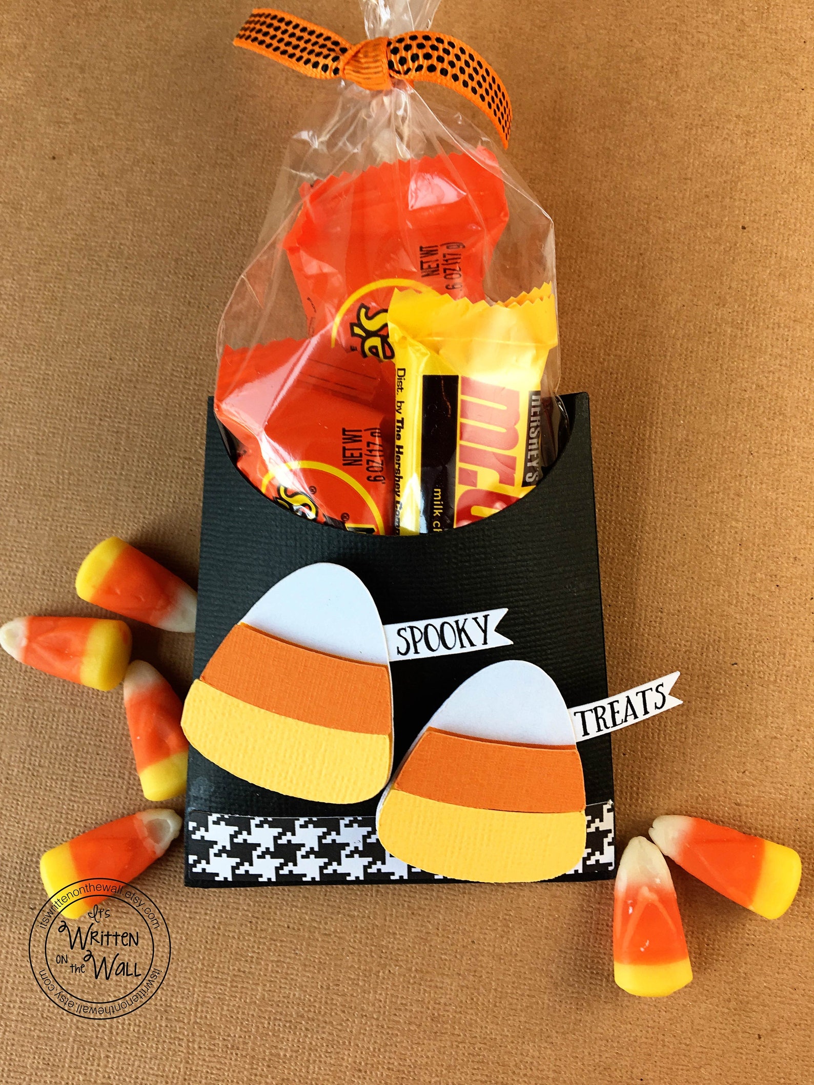 KIT Halloween Candy Corn Treat Bag / Party Favor / Gift Card - Etsy