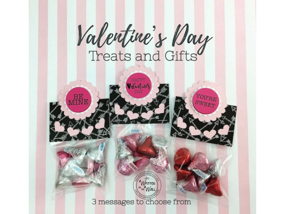 KIT Treat Bag Valentines Treat, Personalized Name Tag, Party Favor ...