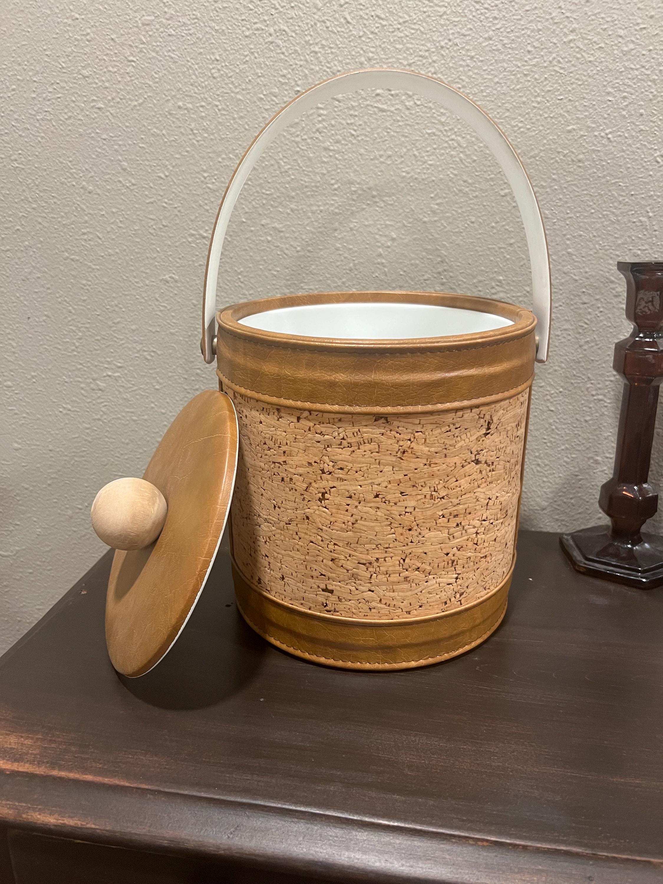 Vintage MCM Cork Ice Bucket W/ Lid - Etsy