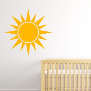 Sun Wall Decal, Sunshine Wall Decal, Nursery Wall Decal, Vinyl Sun ...