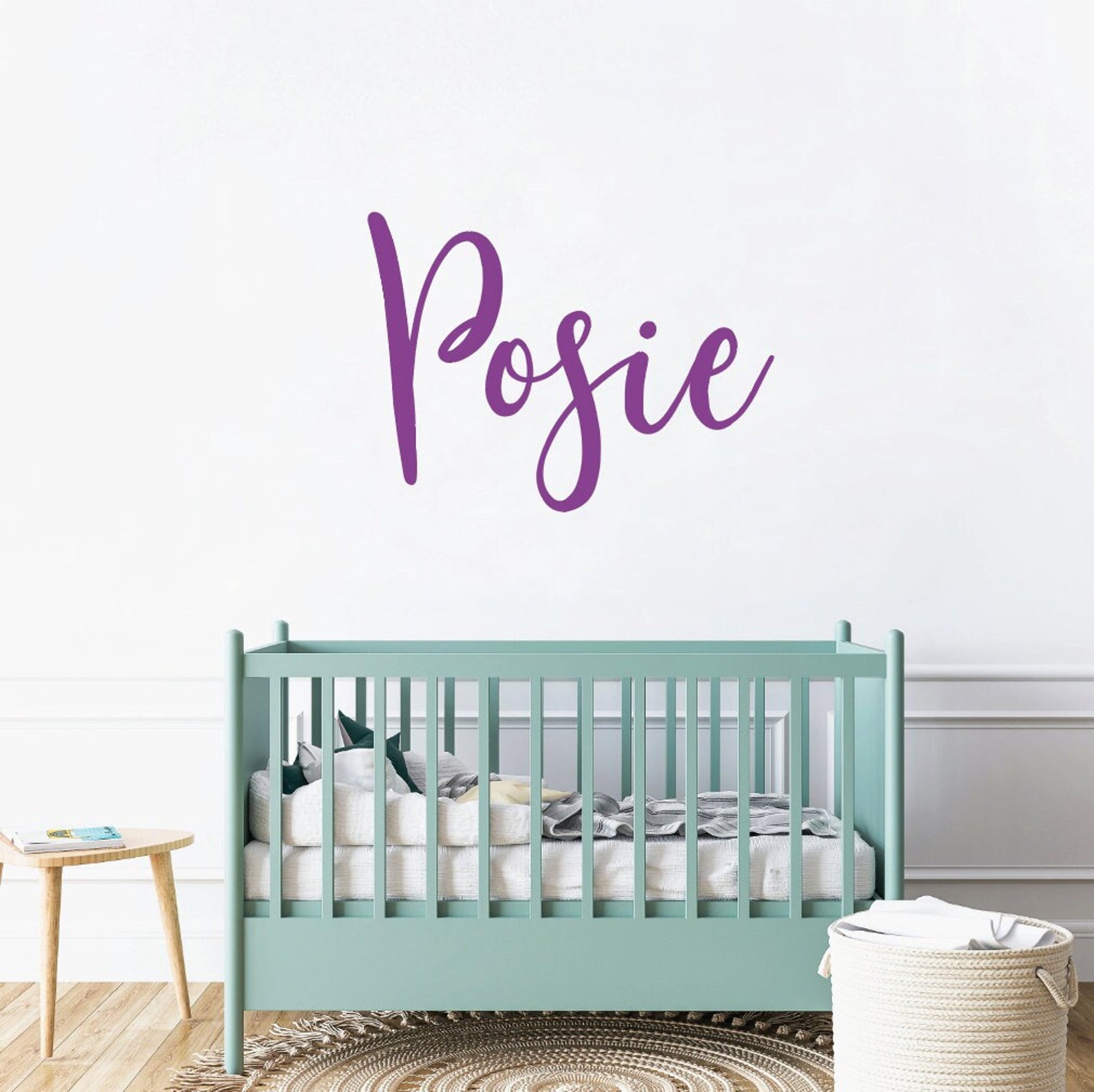 Personalized Wall Sticker Girls Room Decor Above Crib Name - Etsy
