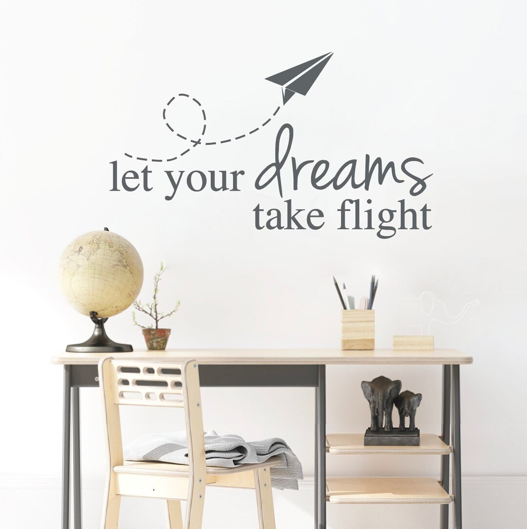 Kids Airplane Bedroom Decor, Children's Playroom Wall Art Saying ...
