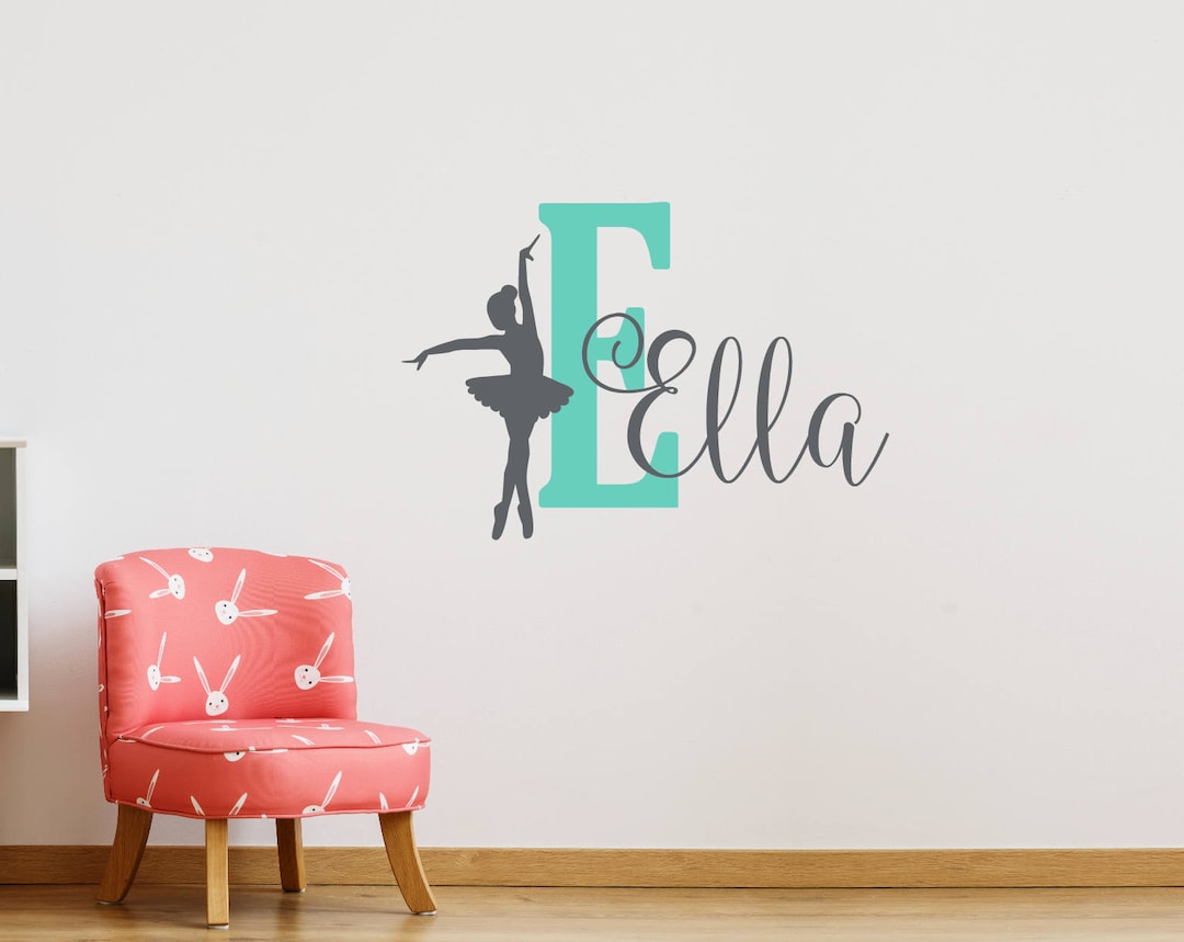 Custom Dance Wall Decal, Personalized Name Vinyl Decals, Dancing ...