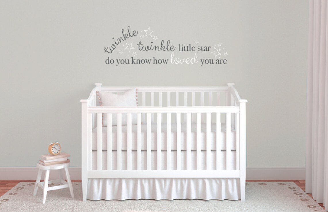 Twinkle twinkle little star wall decals Vinyl wall quote | Etsy