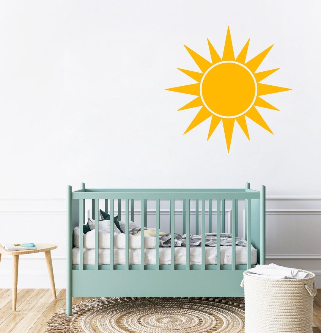 Sun Wall Decal, Sunshine Wall Decal, Nursery Wall Decal, Vinyl Sun ...