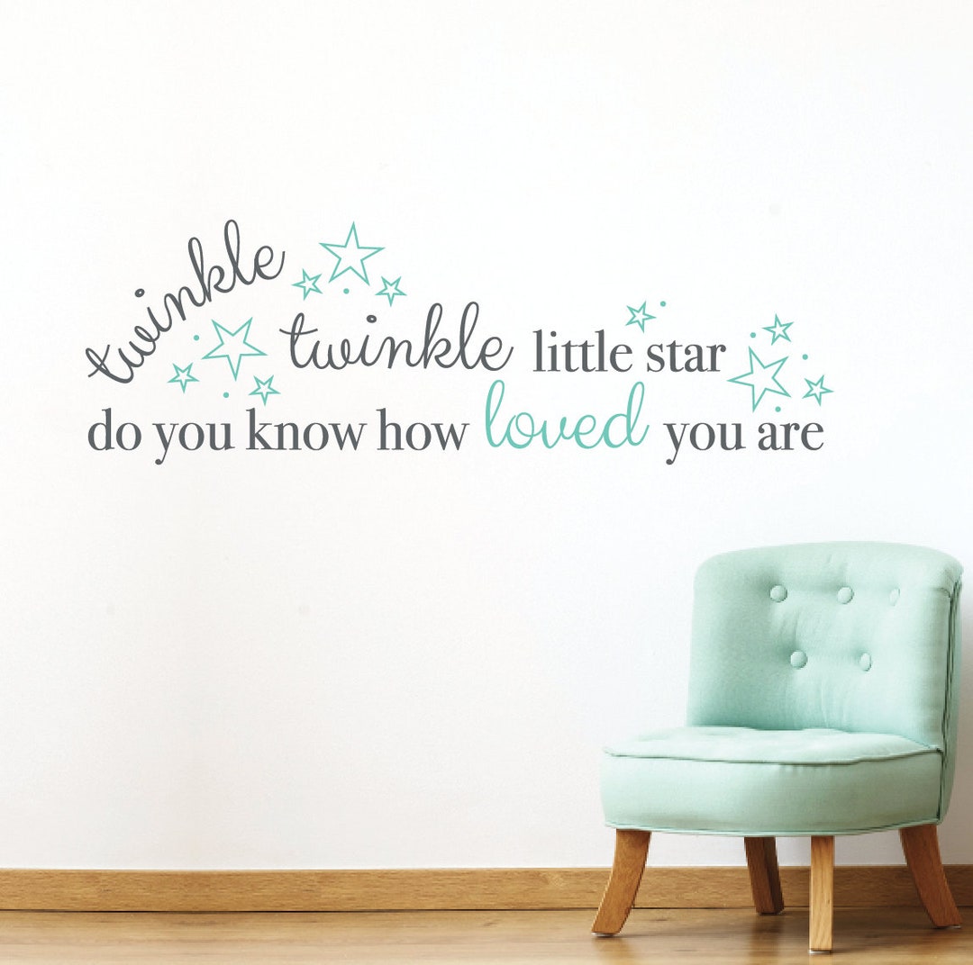 Twinkle Star Nursery Wall Decal, Baby Shower Decor - Etsy