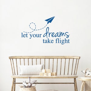 Kids Airplane Bedroom Decor, Children's Playroom Wall Art Saying ...
