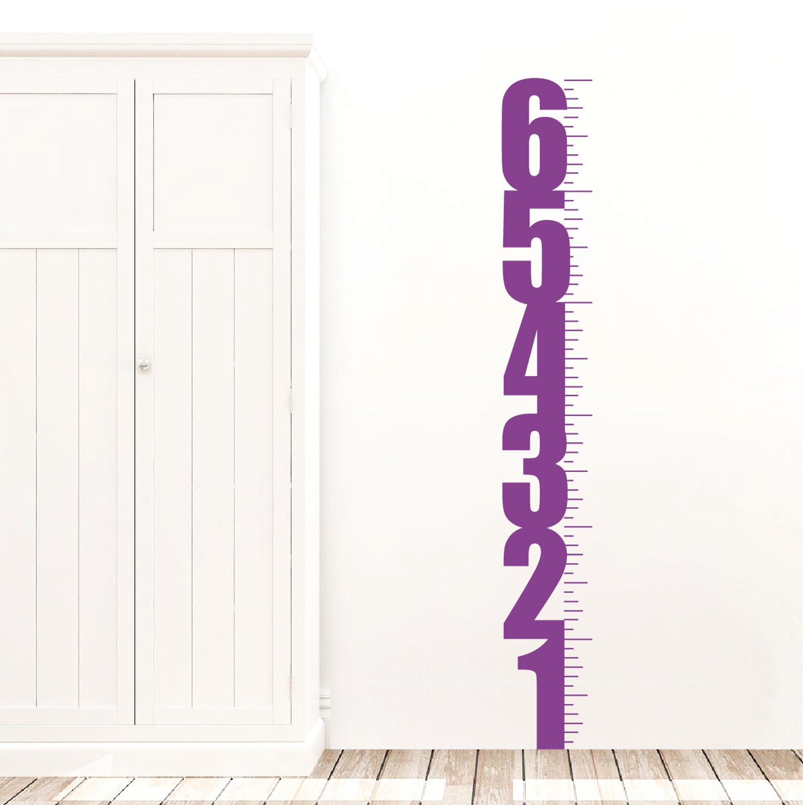 Kids Growth Chart Decal, Child Height Measurement, Children Vinyl ...