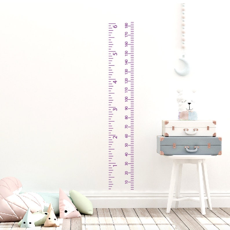 Inches and Centimeter Growth Chart Sticker Children Height - Etsy