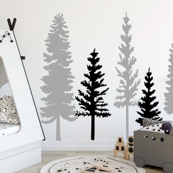 Pine Tree Wall Decal - Etsy