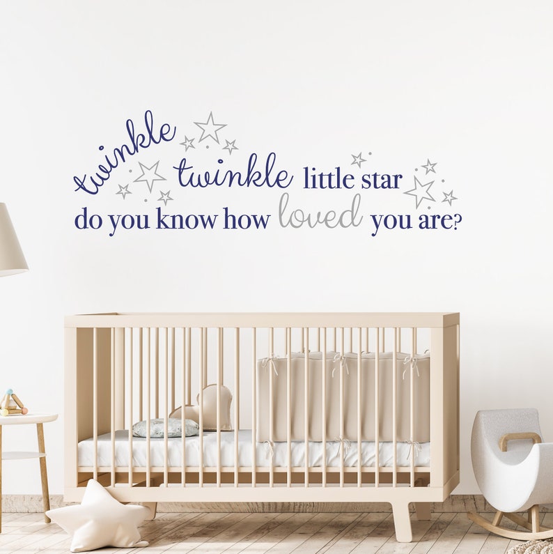 Twinkle Twinkle Little Star Wall Decals Star Baby Wall - Etsy