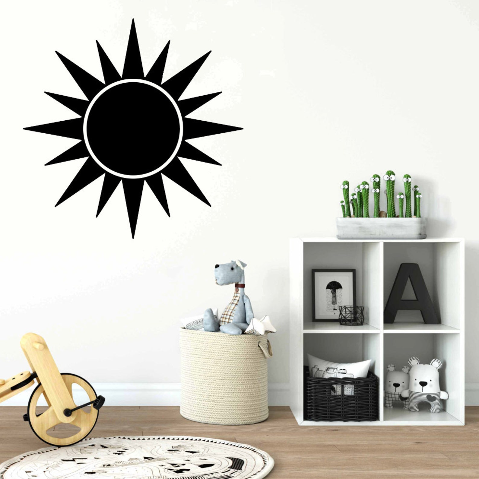 Sun Wall Decal, Sunshine Wall Decal, Nursery Wall Decal, Vinyl Sun ...