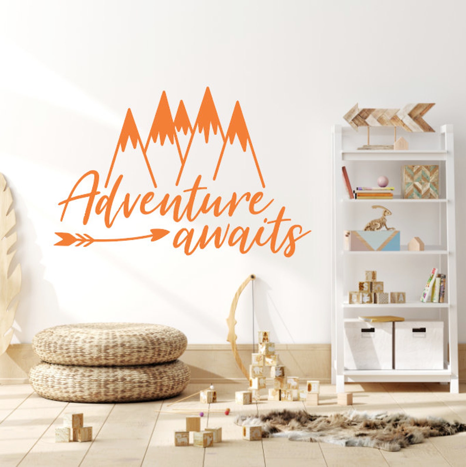 Mountain Wall Decal Adventure Awaits Wall Decor Mountain - Etsy
