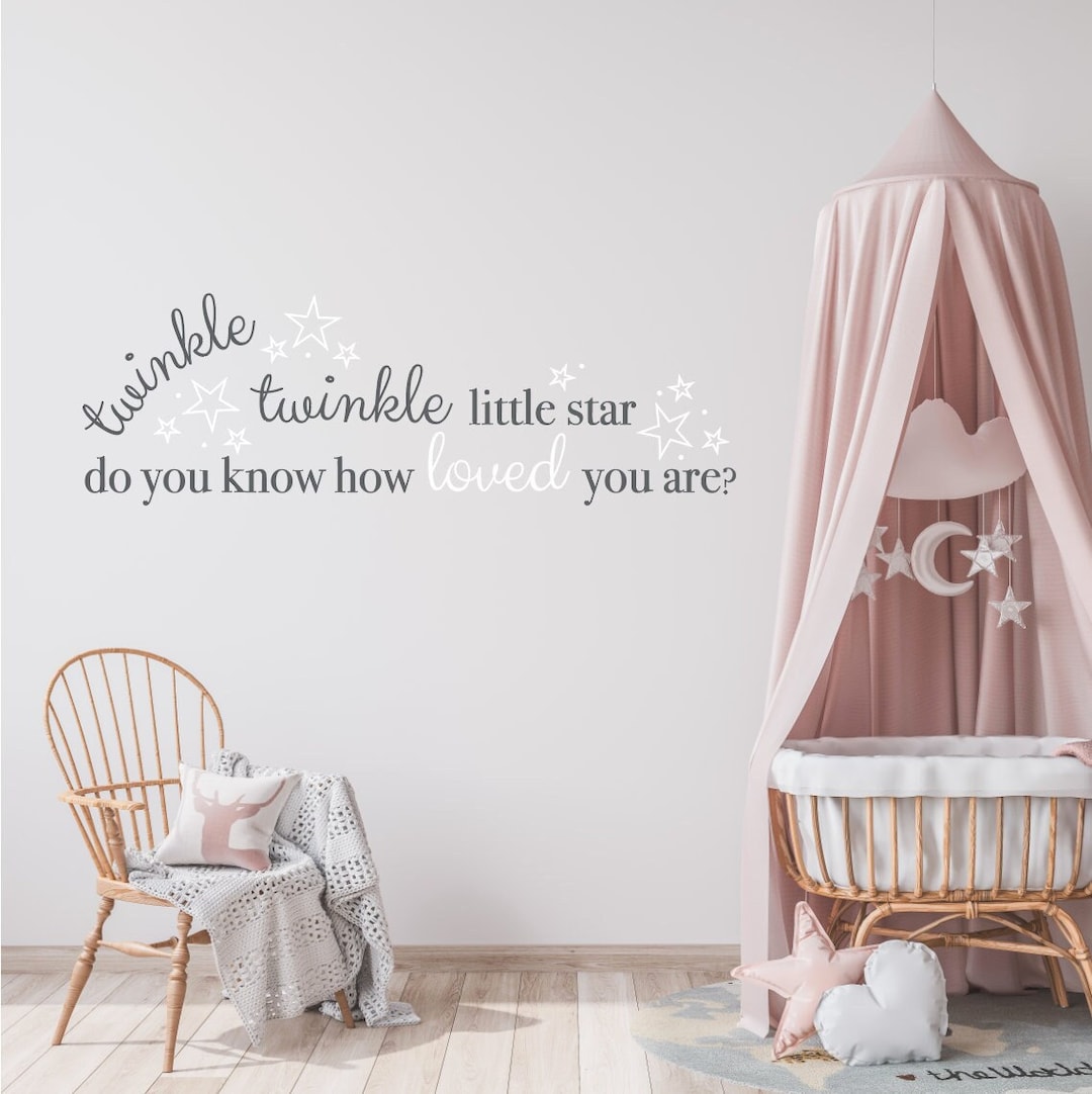 Twinkle Twinkle Little Star Wall Decals, Star Baby Wall Stickers ...