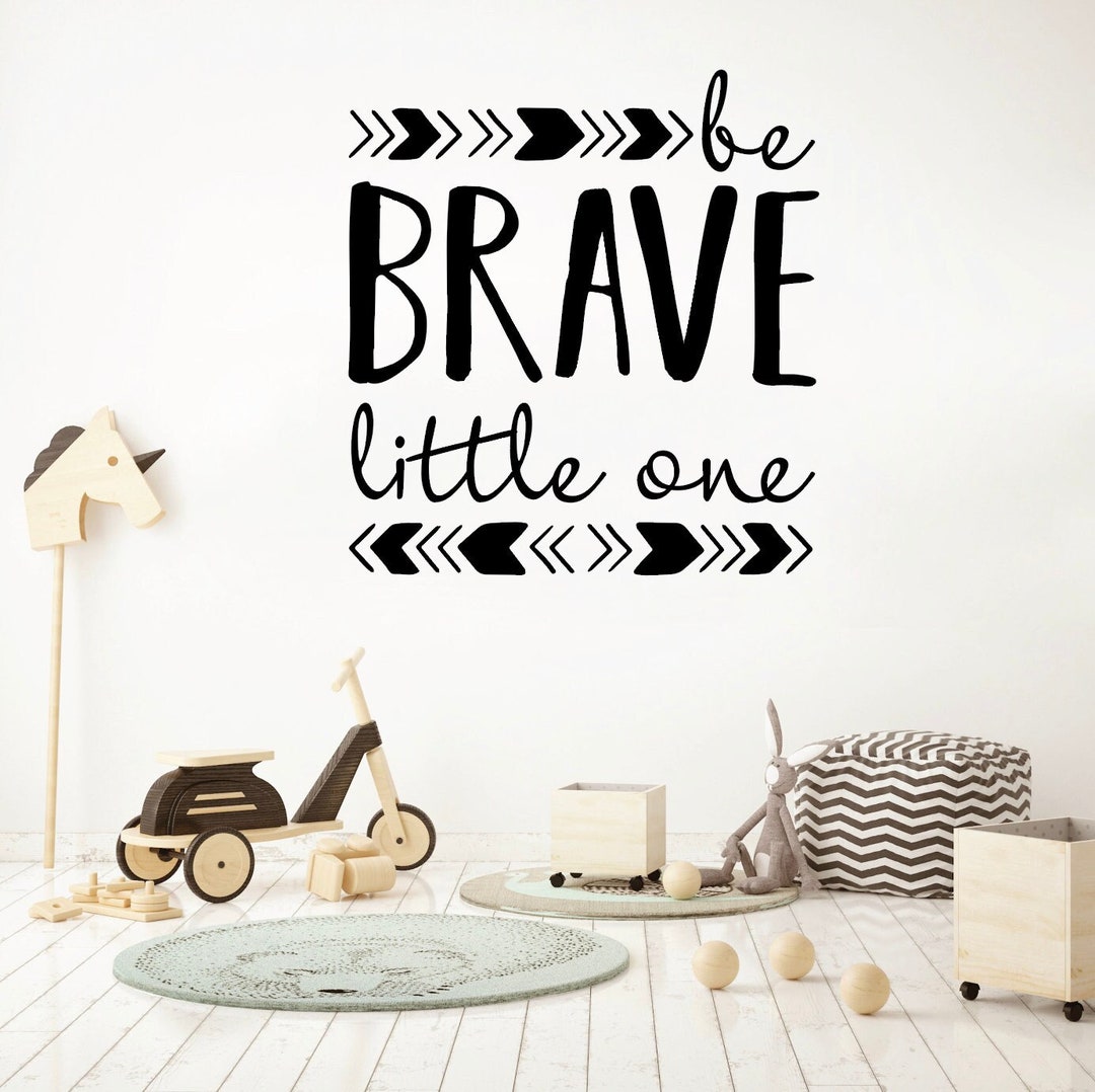 Tribal Arrow Playroom Decor, Removable Be Brave Wall Sticker, Children ...