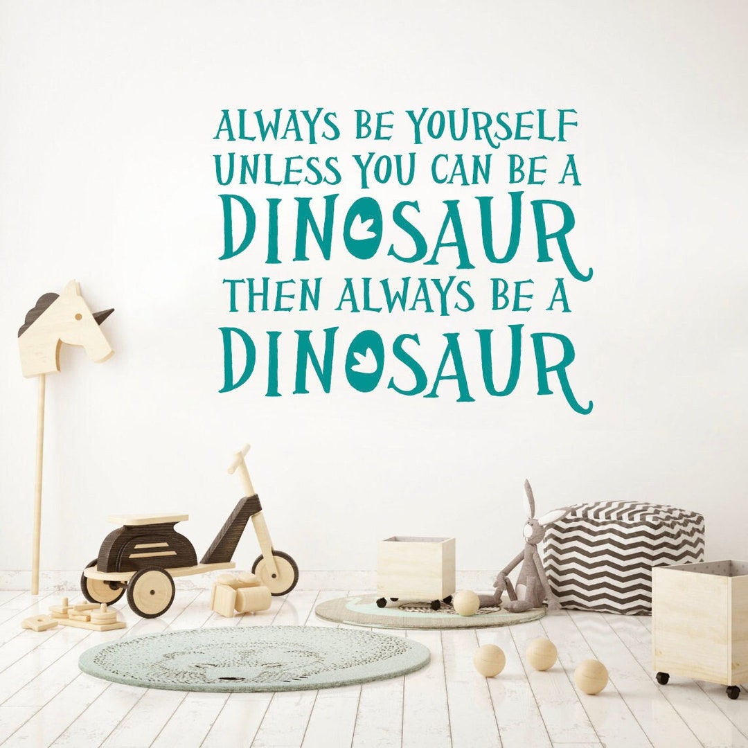 Custom Kids Bedroom Decor, Children's Playroom Wall Sticker, Dinosaur ...