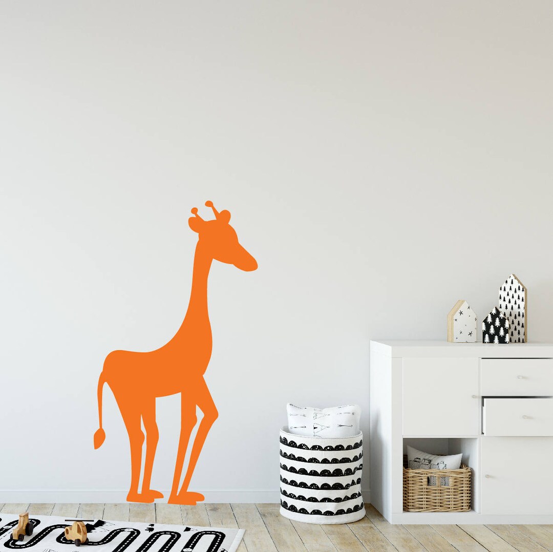 Giraffe Wall Decal Playroom Wall Decal Jungle Animal Wall - Etsy