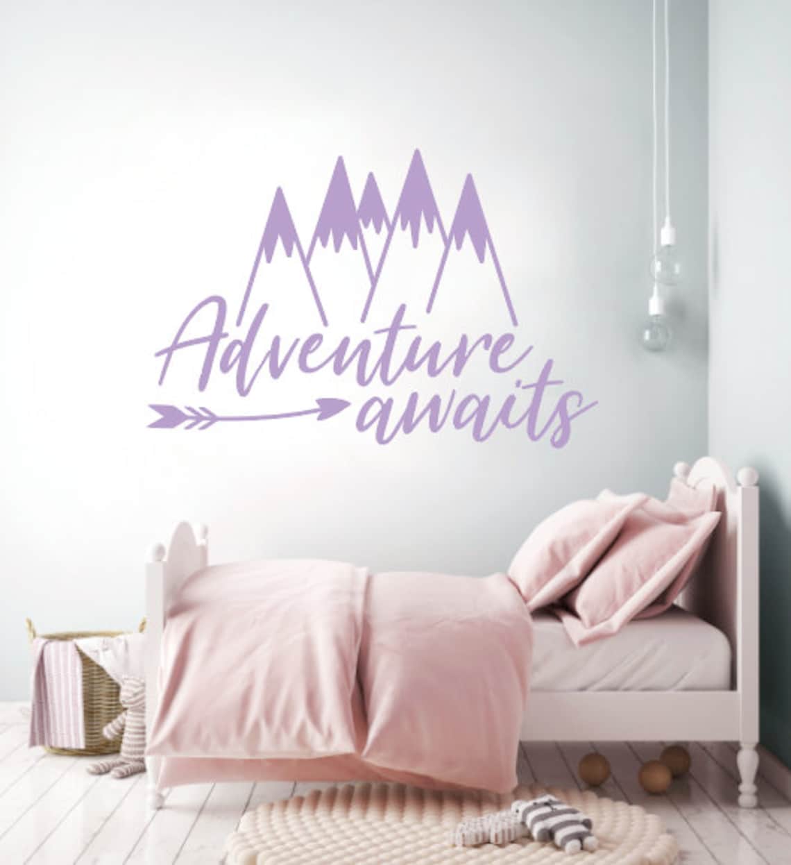 Mountain Wall Decal Adventure Awaits Wall Decor Mountain - Etsy