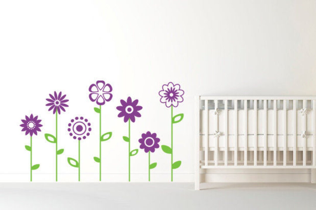 Flower Wall Decor Large Flower Decals Flower Wall Stickers - Etsy