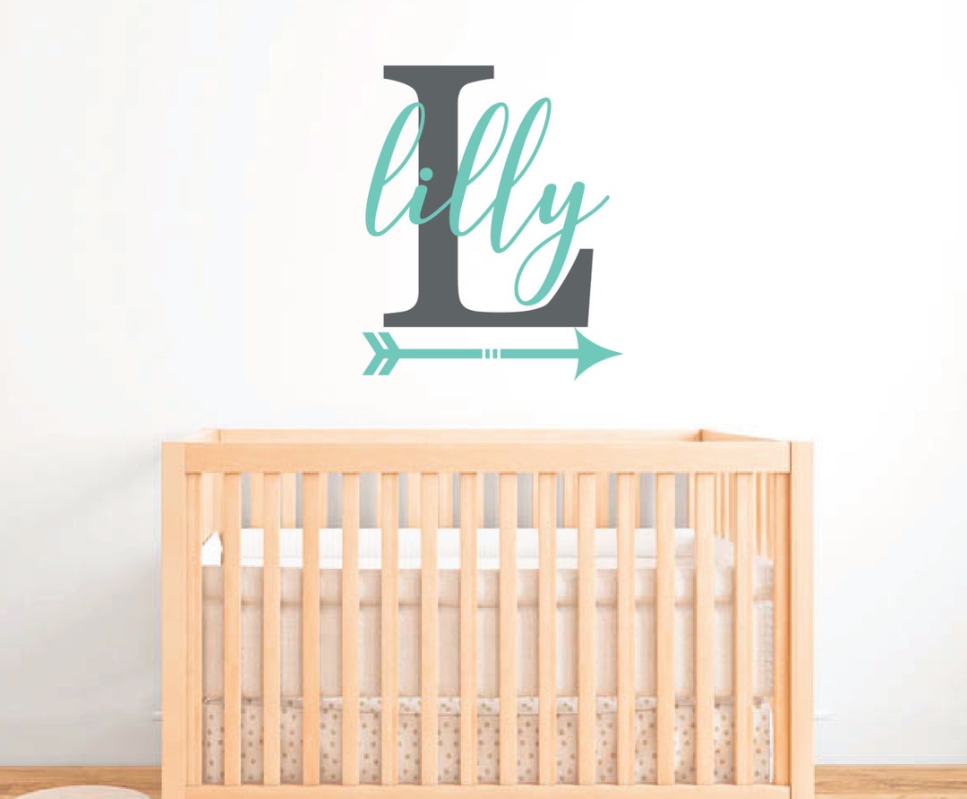 Arrow Name Wall Decals Letter Stickers Girls Room Decor - Etsy