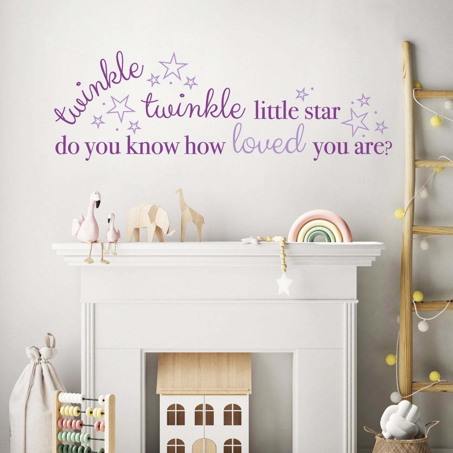 Twinkle Twinkle Little Star Wall Decals Star Baby Wall - Etsy