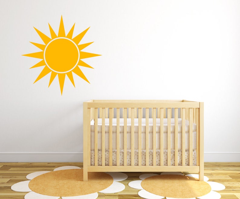 Sun Wall Decal Sunshine wall decal Nursery wall decal Vinyl | Etsy