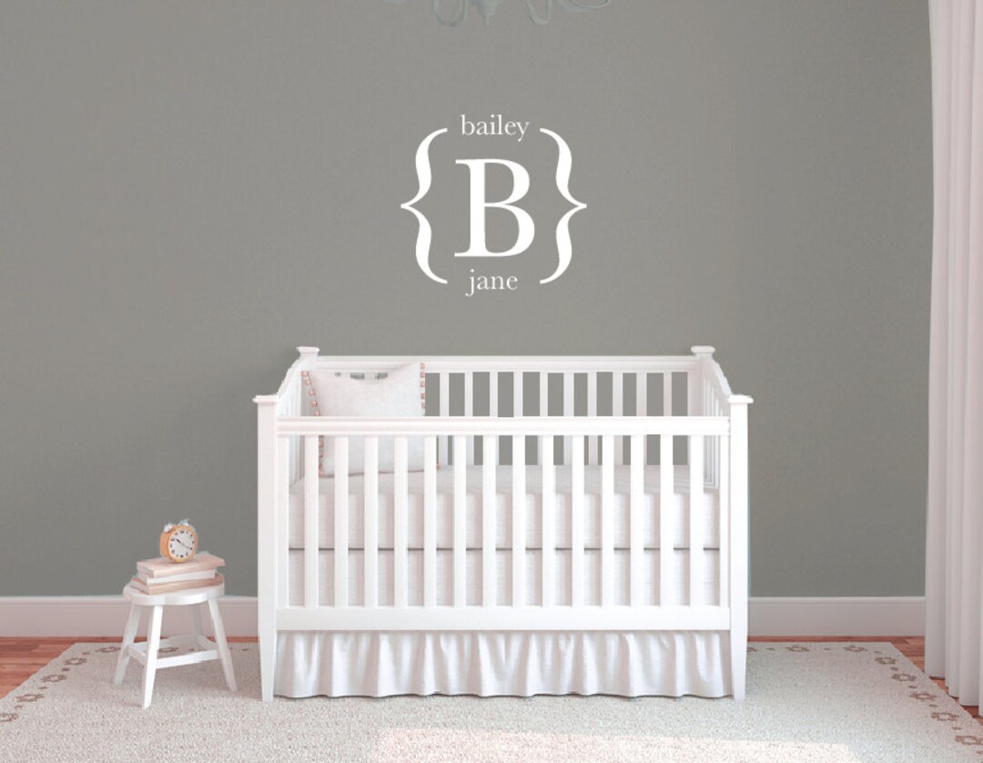 Initial Stickers Name Wall Decals Monogram Decals Wall - Etsy