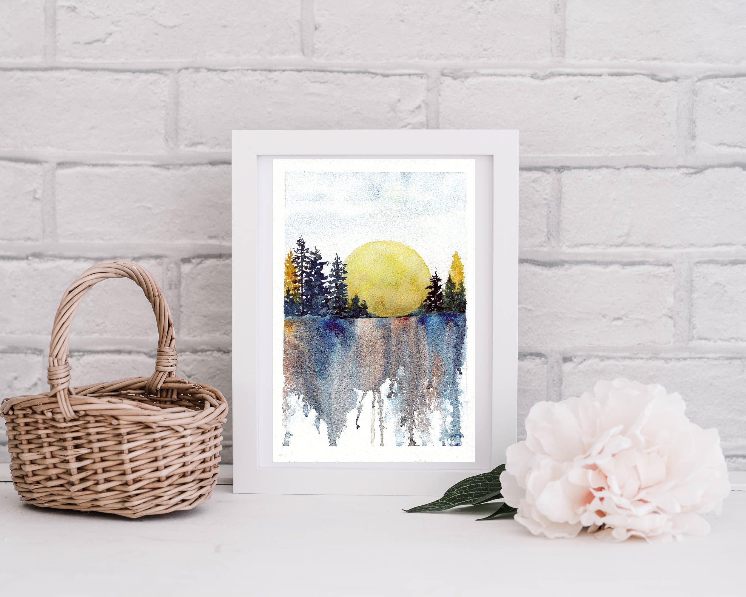 Moonglow - Original Watercolor Barn Painting - Wall Decor - Virginia ...