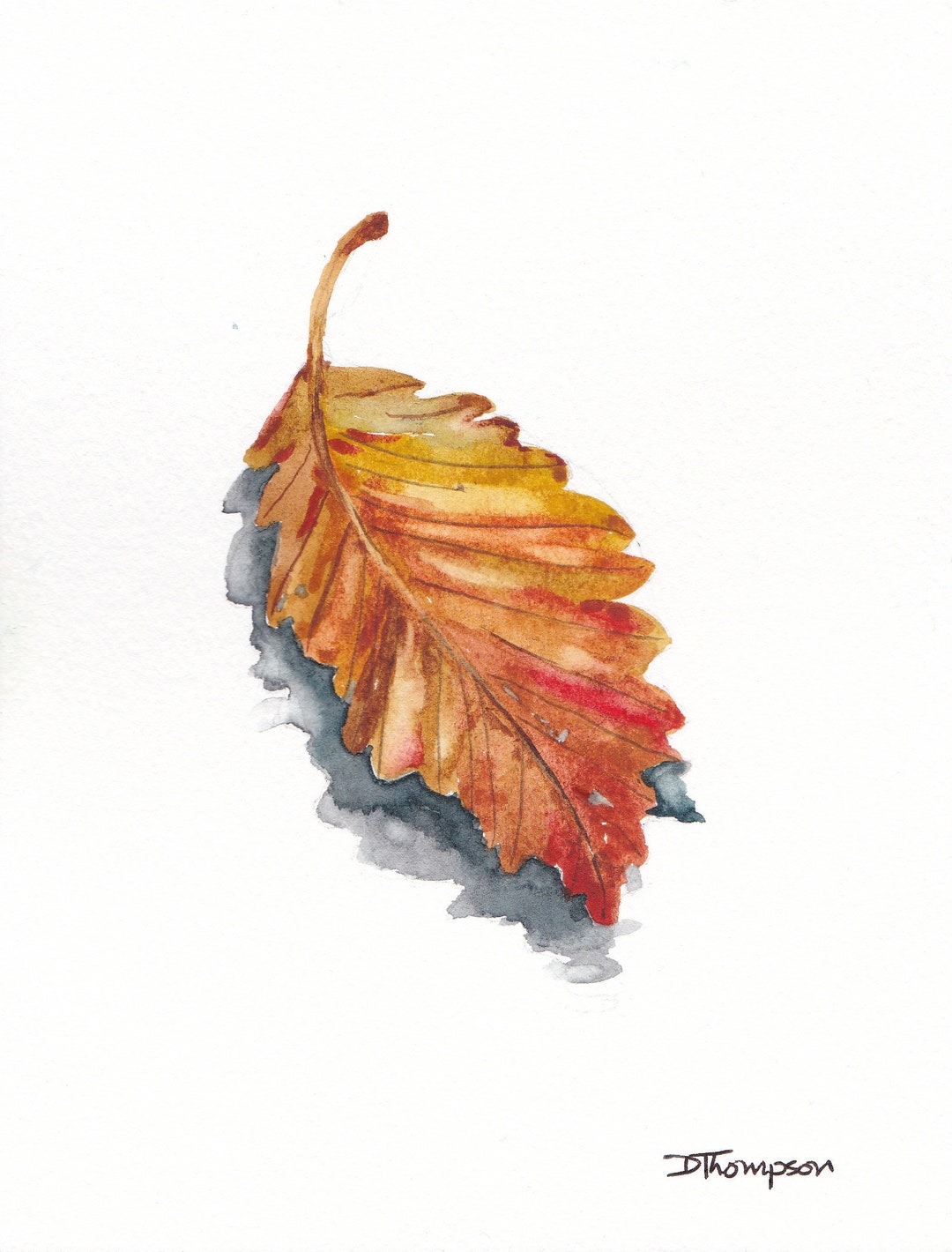 Beech Tree Leaf Painting - Artist Original Watercolor Painting - Fall ...