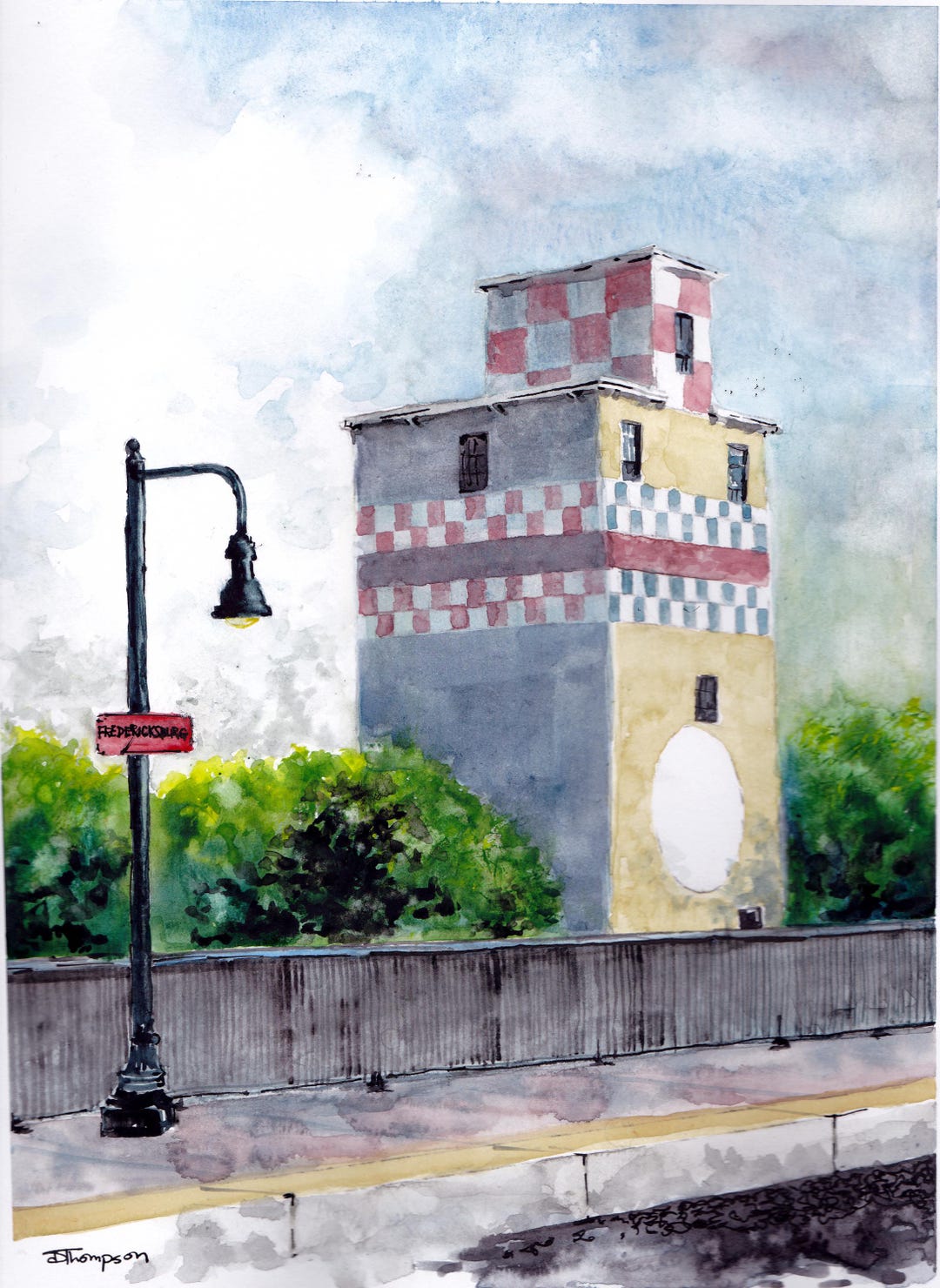 Unique Watercolor Painting of Virginia Landmark - Home Decor Art - Etsy