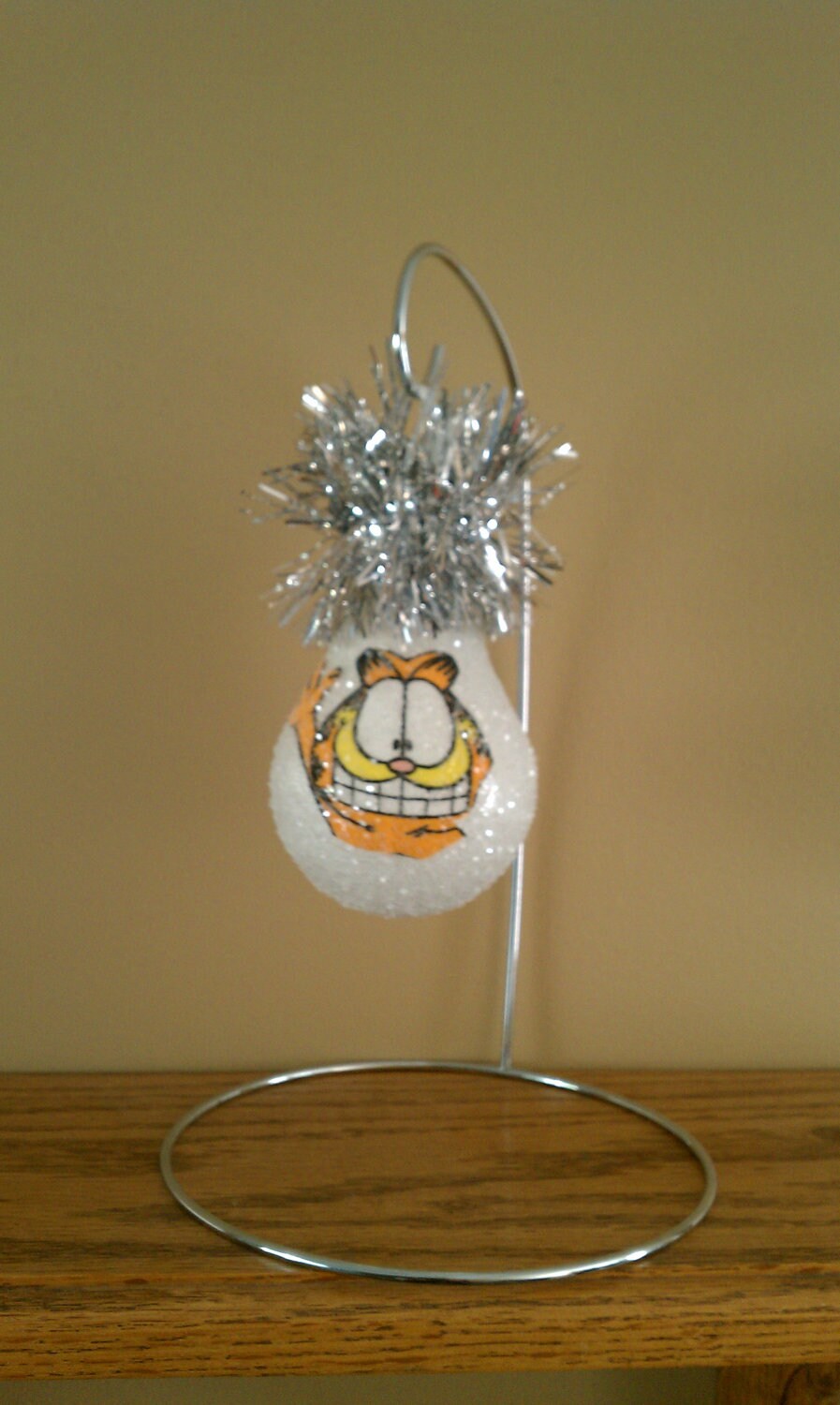 Garfield Handmade Light Bulb Ornament | Etsy