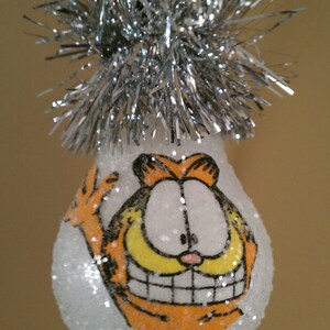 Garfield Handmade Light Bulb Ornament | Etsy