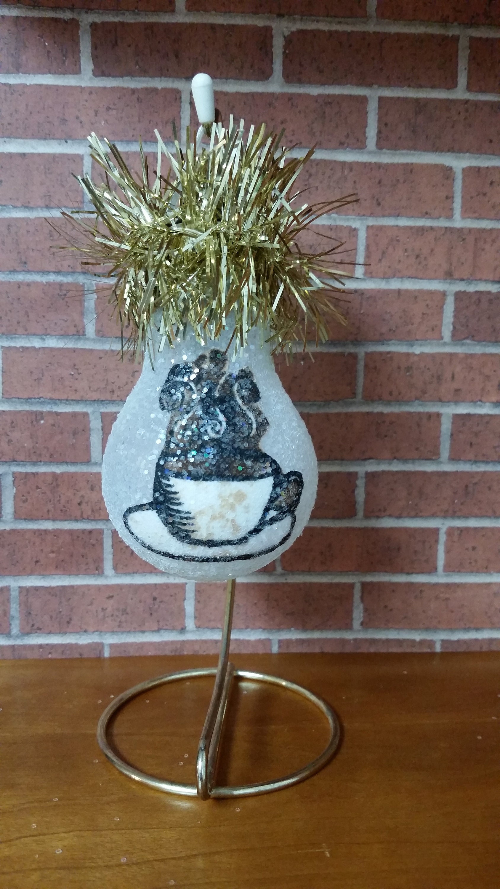 Coffee, Cappuccino, Latte, Light Bulb Ornament, Kitchen Decoration Gift ...