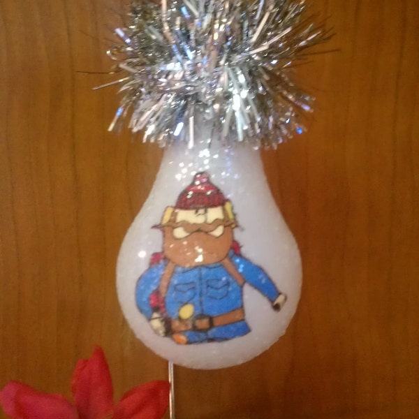 Garfield Handmade Light Bulb Ornament - Etsy