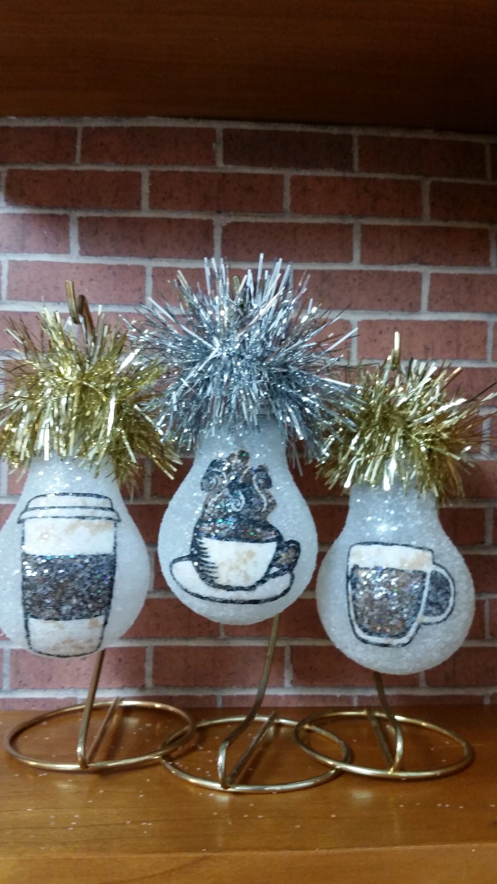 Coffee, Cappuccino, Latte, Light Bulb Ornament, Kitchen Decoration Gift ...
