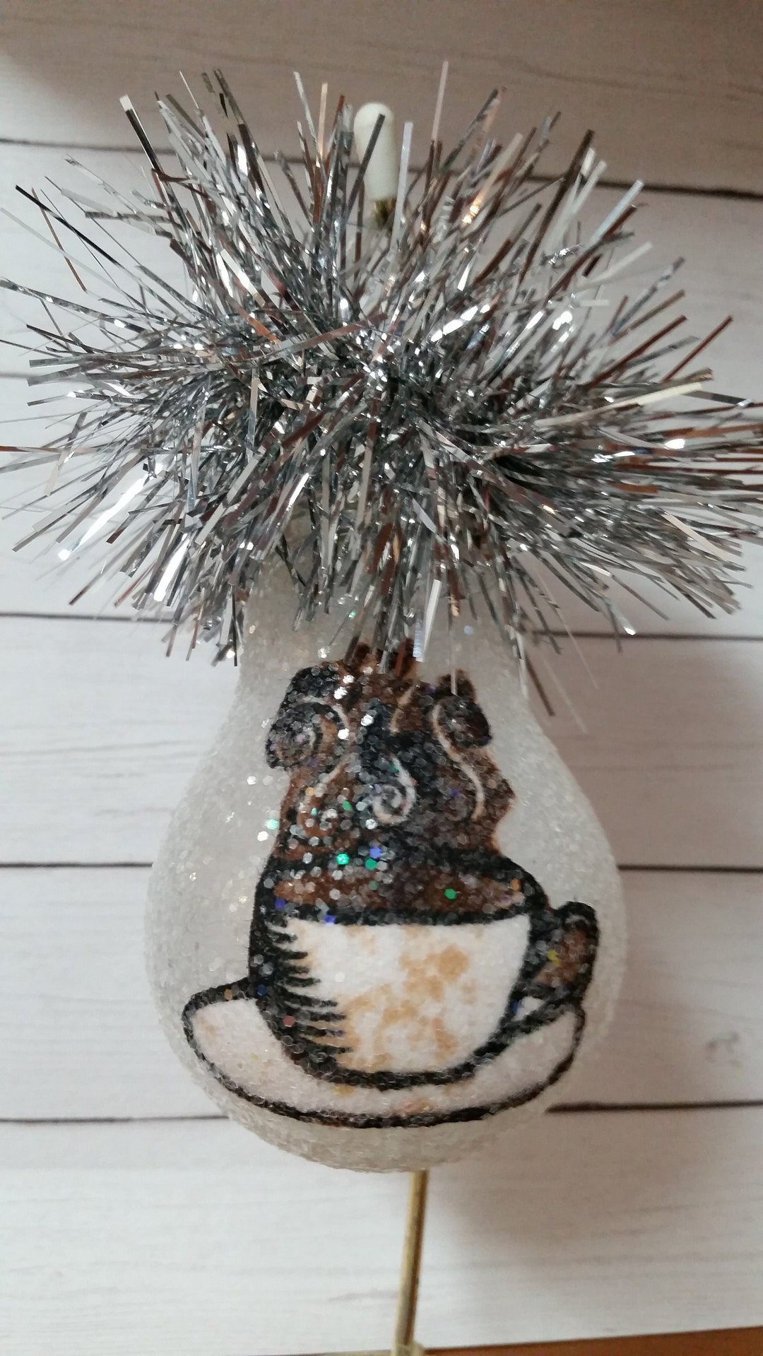 Coffee, Cappuccino, Latte, Light Bulb Ornament, Kitchen Decoration Gift ...