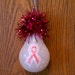 Pink Ribbon Light Bulb Ornament - Etsy
