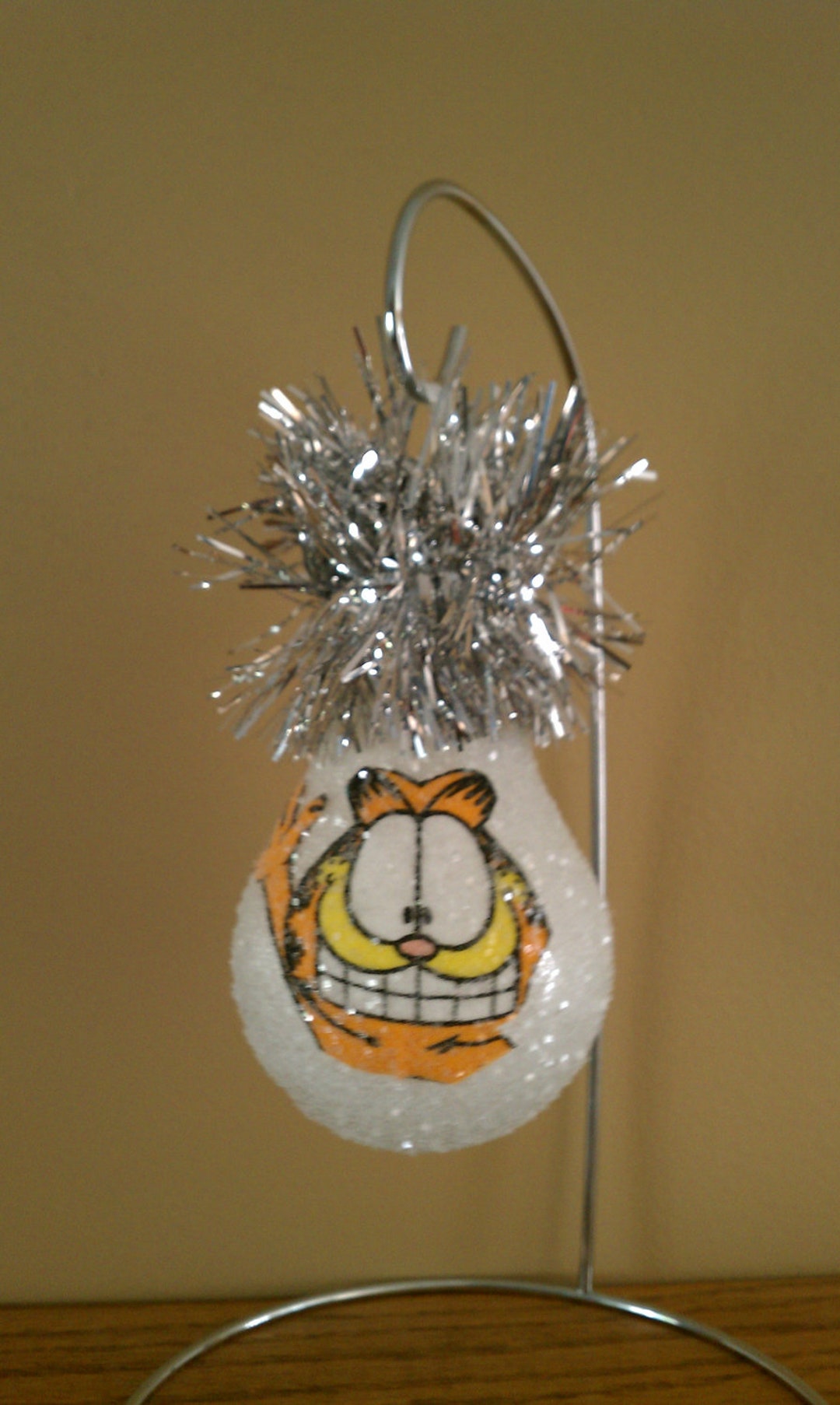 Garfield Handmade Light Bulb Ornament - Etsy