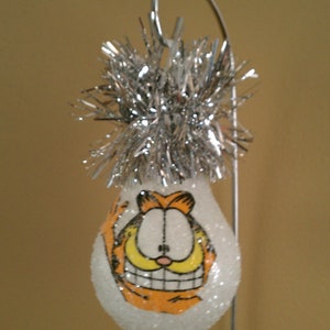 Garfield Handmade Light Bulb Ornament - Etsy