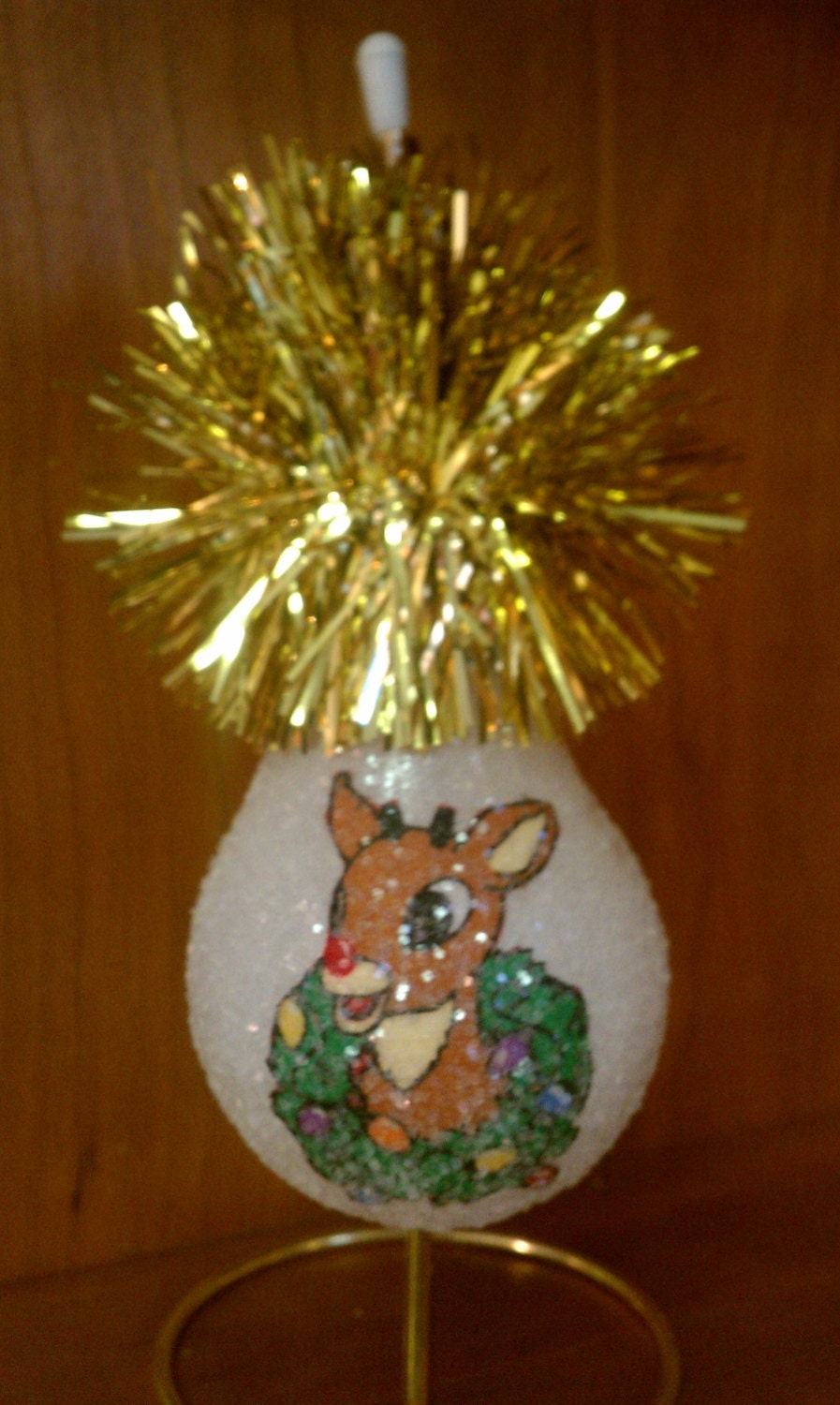 Rudolph the Red Nosed Reindeer Keepsake Lightbulb Ornament - Etsy