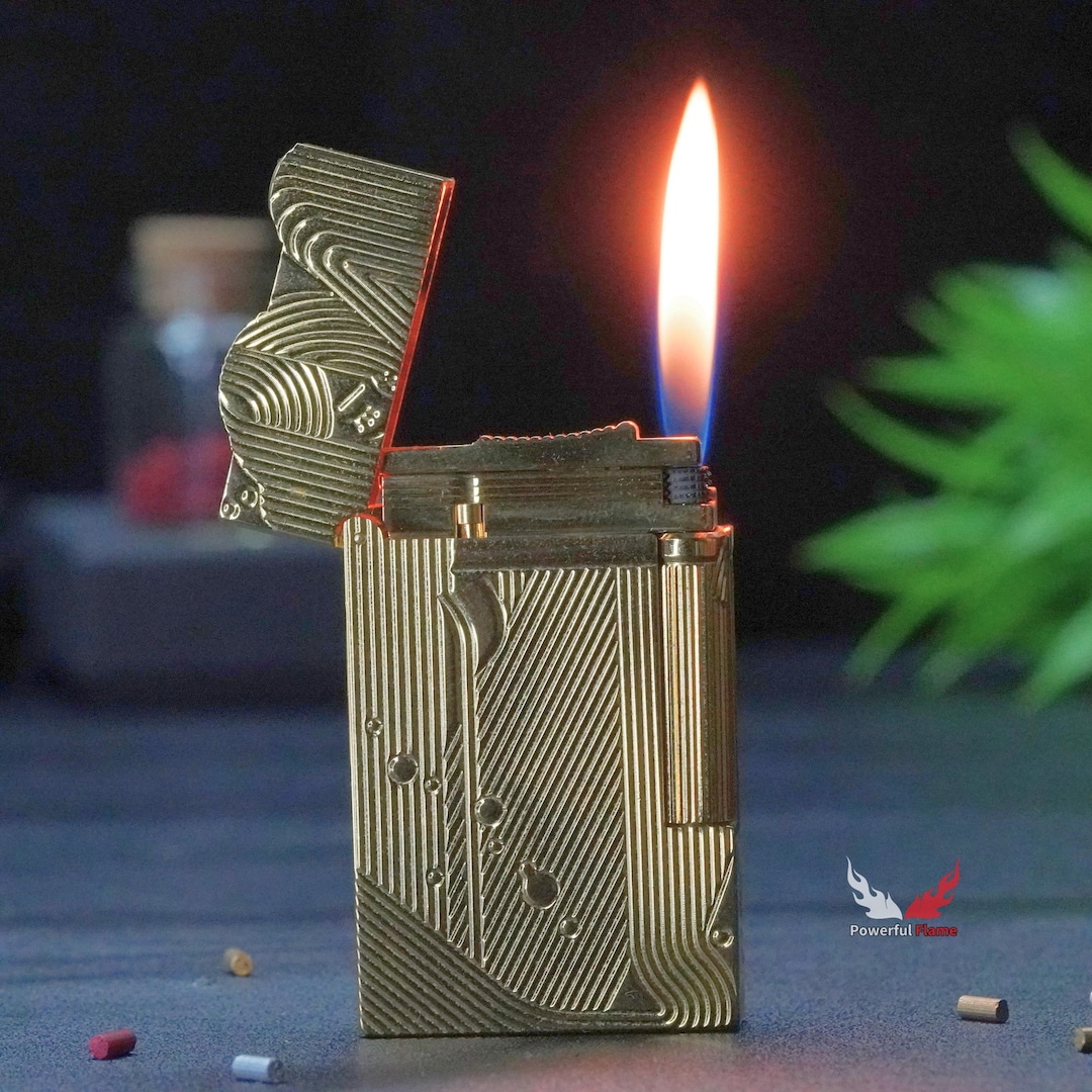 Sanji Gold Torch Lighter – Luxury Anime Collectible, Refillable Vintage ...