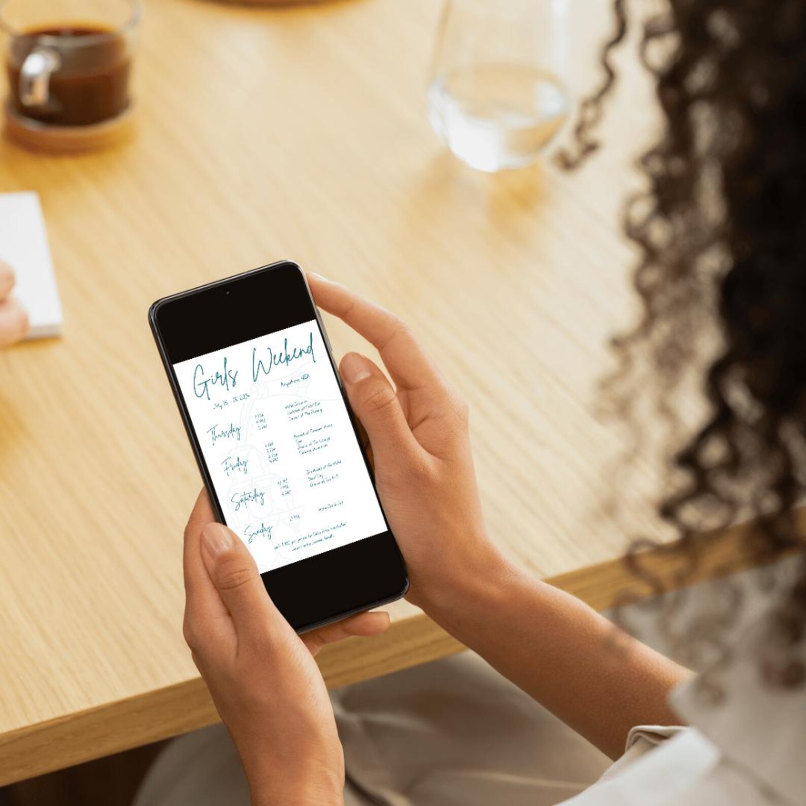 Girls Weekend Itinerary Template Blue Travel Itinerary Weekend Vacation ...