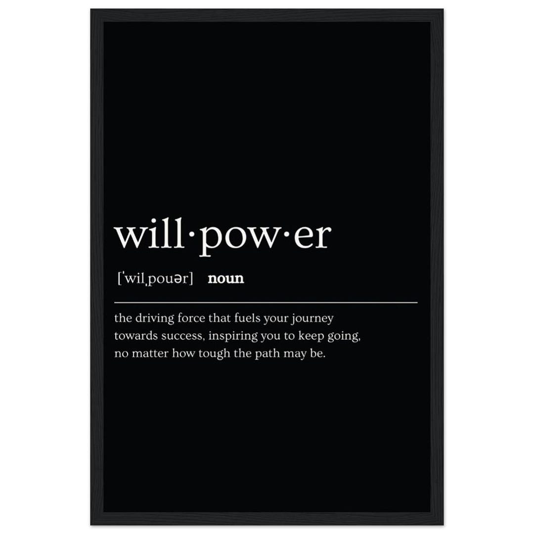Willpower Motivational Wall Art Decor Poster | Inspirational Wall Art for Home Office, Gym ...