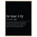 Tenacity Motivational Wall Art Decor Poster | Inspirational Wall Art ...